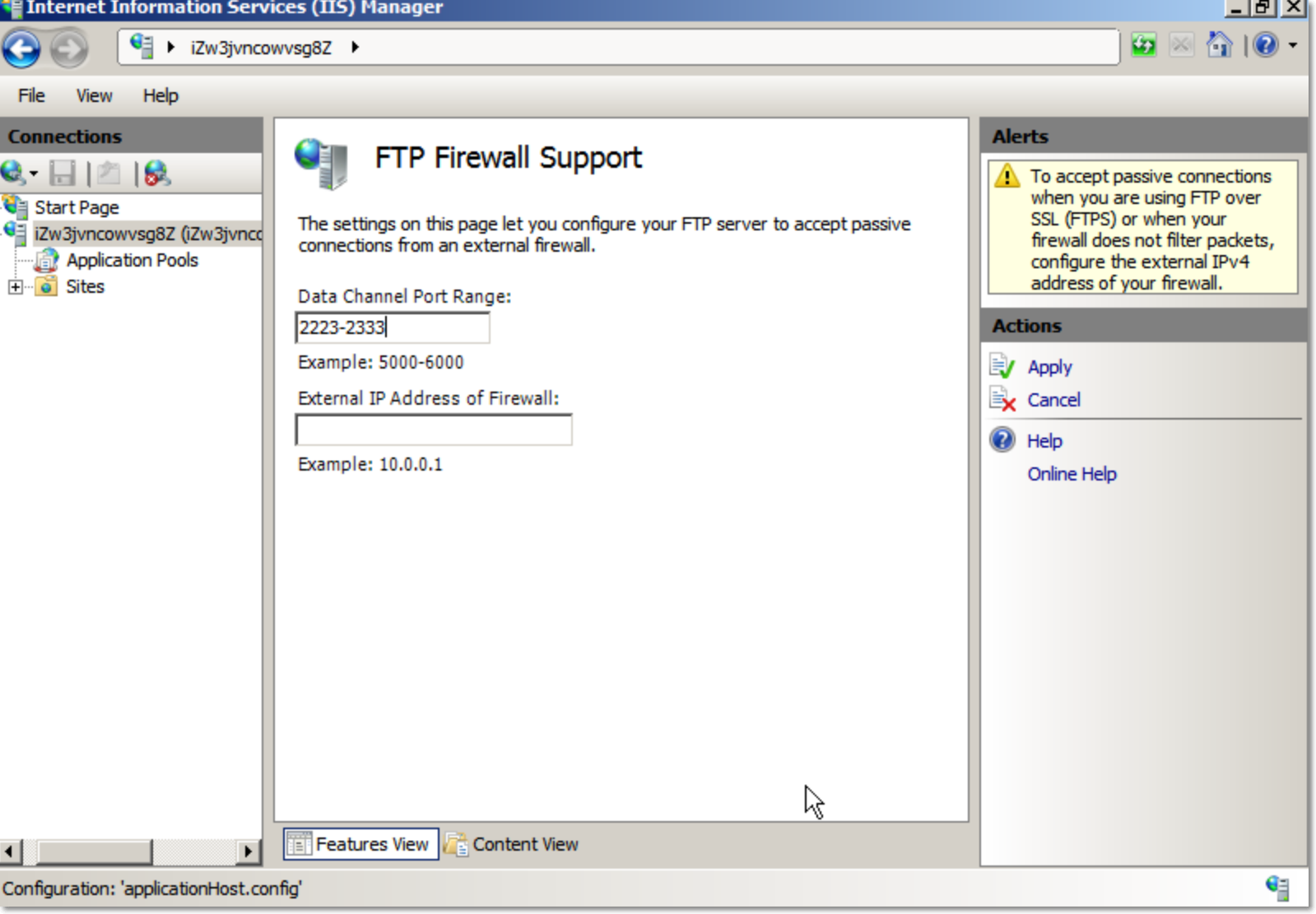 Windows IIS と NAS を使用した Web サービスと FTP サービスの提供 - - Alibaba Cloud ドキュメントセンター